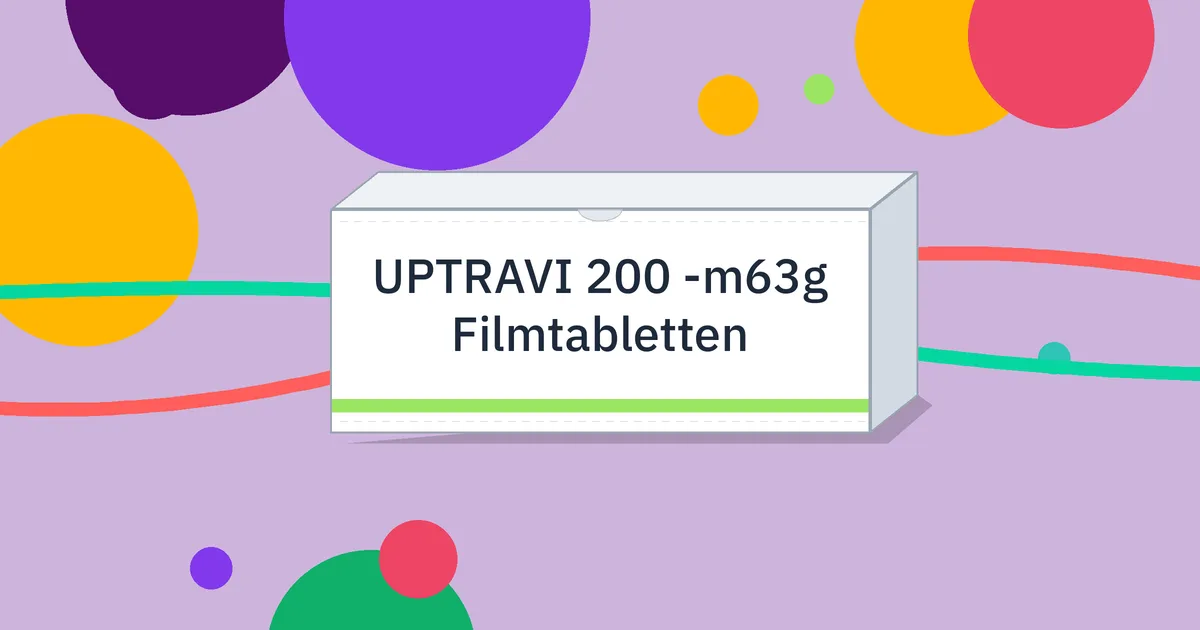 Symbolbild: Packung mit der Aufschrift UPTRAVI 200 -m63g Filmtabletten (PZN 11579227) – Verfügbarkeit und Bezug in Apotheken in Frankfurt am Main