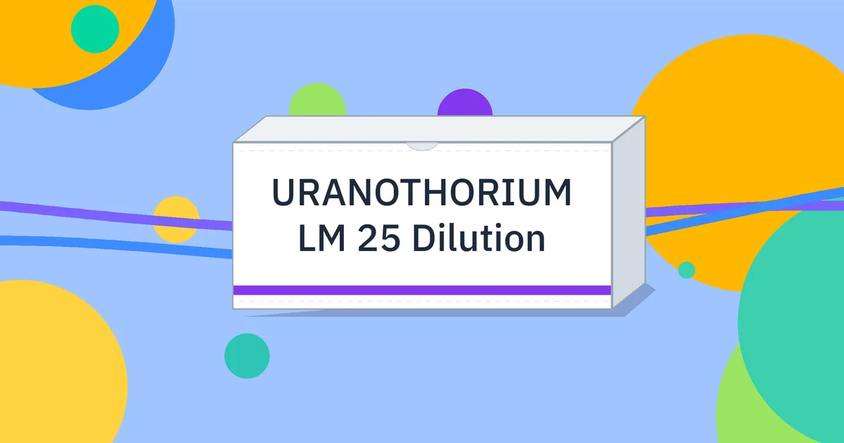 Symbolbild: Packung mit der Aufschrift URANOTHORIUM LM 25 Dilution (PZN 13256899) – Verfügbarkeit und Bezug in Apotheken in Frankfurt am Main