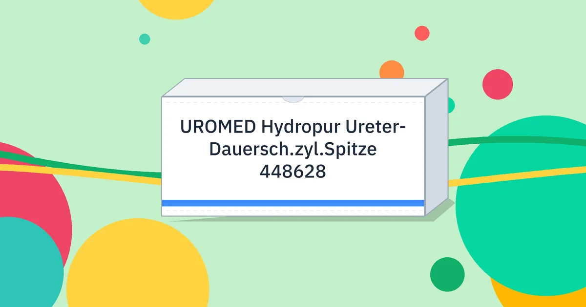 Symbolbild: Packung mit der Aufschrift UROMED Hydropur Ureter-Dauersch.zyl.Spitze 448628 (PZN 11371797) – Verfügbarkeit und Bezug in Apotheken in Frankfurt am Main