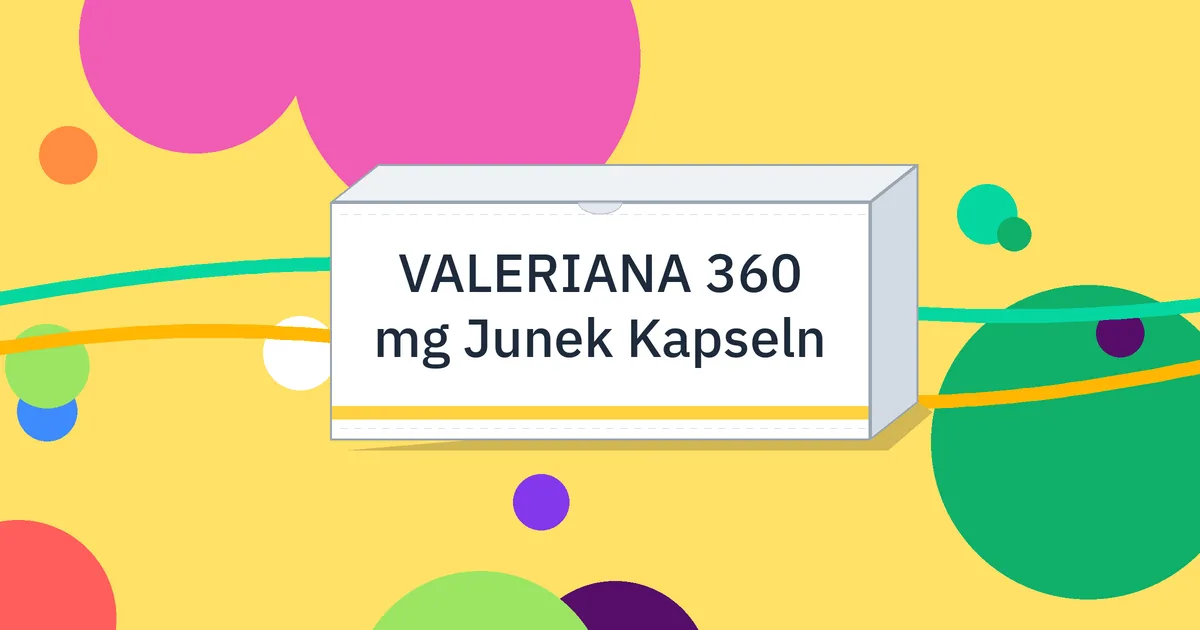 Symbolbild: Packung mit der Aufschrift VALERIANA 360 mg Junek Kapseln (PZN 10336882) – Verfügbarkeit und Bezug in Apotheken in Frankfurt am Main