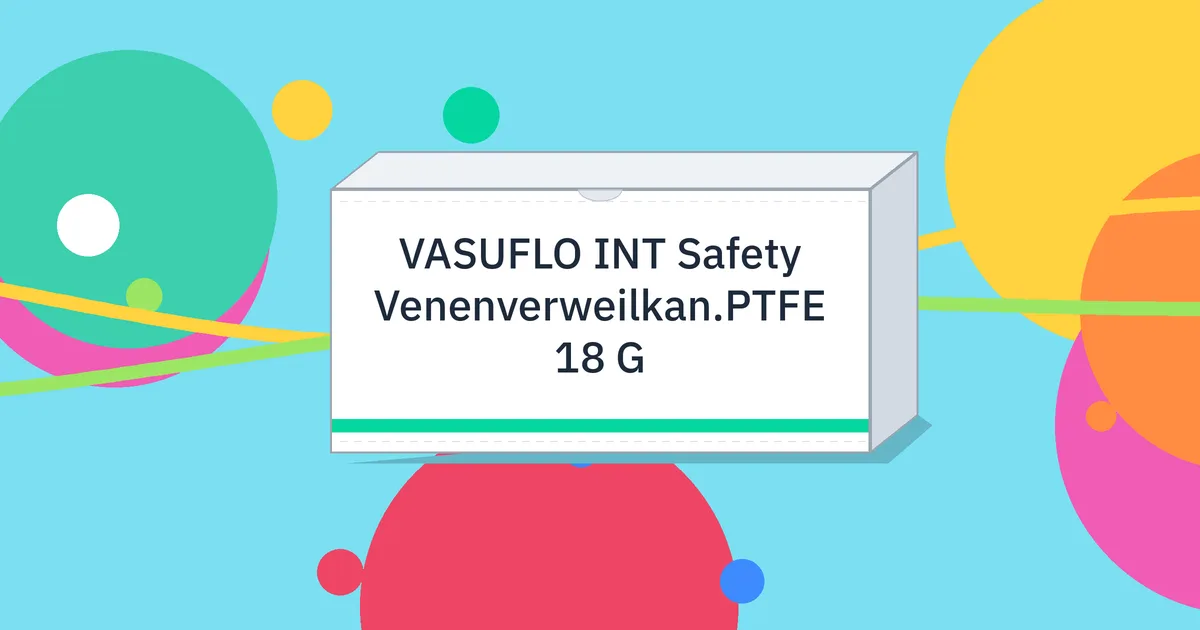 Symbolbild: Packung mit der Aufschrift VASUFLO INT Safety Venenverweilkan.PTFE 18 G (PZN 18044535) – Verfügbarkeit und Bezug in Apotheken in Frankfurt am Main