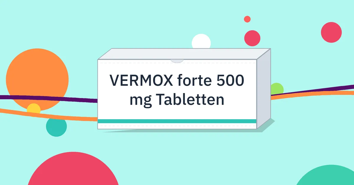 Symbolbild: Packung mit der Aufschrift VERMOX forte 500 mg Tabletten (PZN 16596710) – Verfügbarkeit und Bezug in Apotheken in Frankfurt am Main