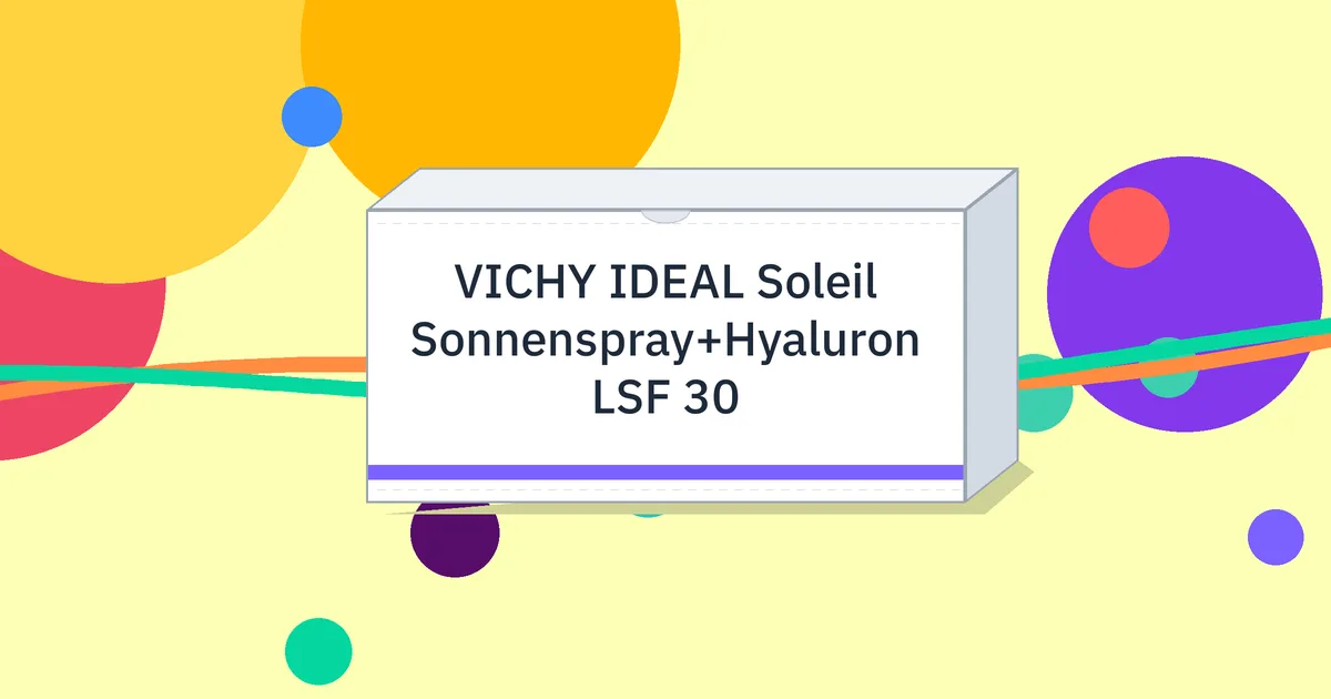 Symbolbild: Packung mit der Aufschrift VICHY IDEAL Soleil Sonnenspray+Hyaluron LSF 30 (PZN 13828858) – Verfügbarkeit und Bezug in Apotheken in Frankfurt am Main