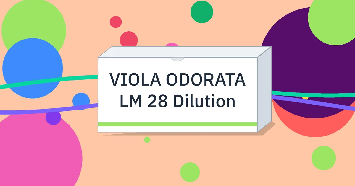 Symbolbild: Packung mit der Aufschrift VIOLA ODORATA LM 28 Dilution (PZN 13275684) – Verfügbarkeit und Bezug in Apotheken in Frankfurt am Main