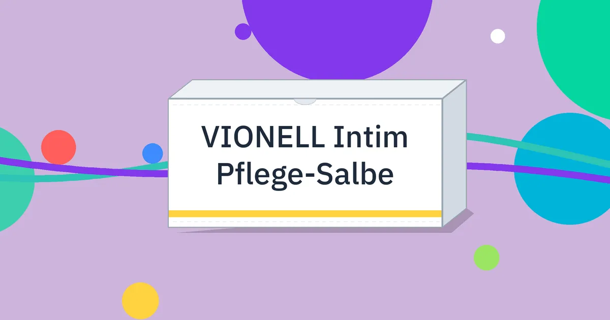 Symbolbild: Packung mit der Aufschrift VIONELL Intim Pflege-Salbe (PZN 01027828) – Verfügbarkeit und Bezug in Apotheken in Frankfurt am Main