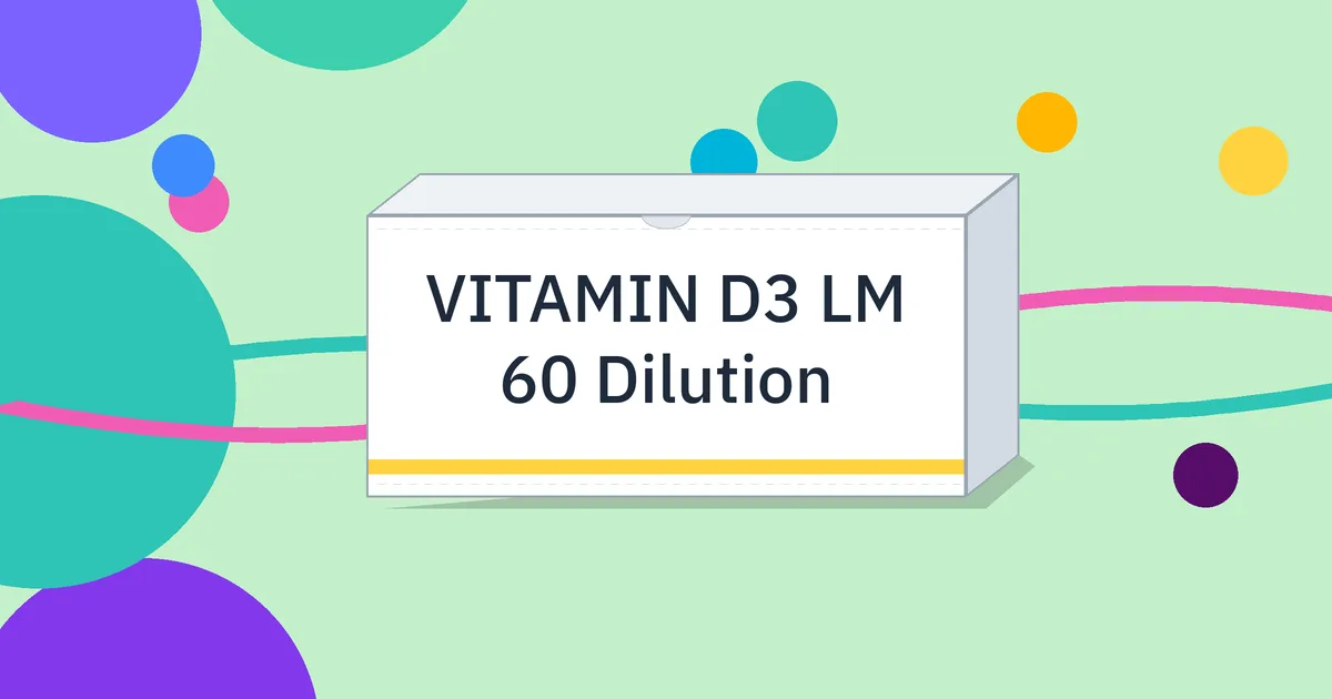 Symbolbild: Packung mit der Aufschrift VITAMIN D3 LM 60 Dilution (PZN 13279245) – Verfügbarkeit und Bezug in Apotheken in Frankfurt am Main