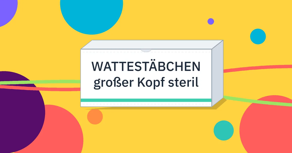 Symbolbild: Packung mit der Aufschrift WATTESTÄBCHEN großer Kopf steril (PZN 08822492) – Verfügbarkeit und Bezug in Apotheken in Frankfurt am Main
