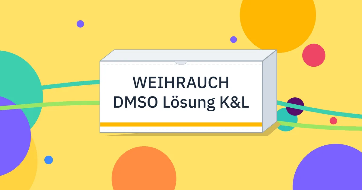 Symbolbild: Packung mit der Aufschrift WEIHRAUCH DMSO Lösung K&L (PZN 17962453) – Verfügbarkeit und Bezug in Apotheken in Frankfurt am Main
