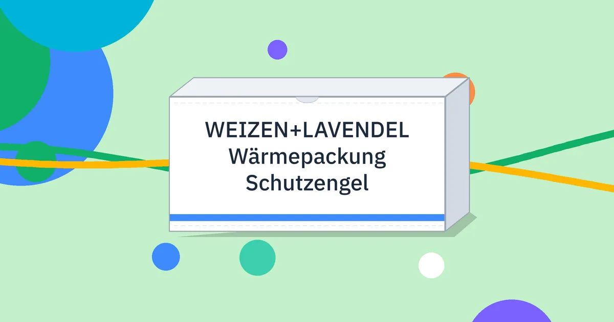 Symbolbild: Packung mit der Aufschrift WEIZEN+LAVENDEL Wärmepackung Schutzengel (PZN 07560630) – Verfügbarkeit und Bezug in Apotheken in Frankfurt am Main