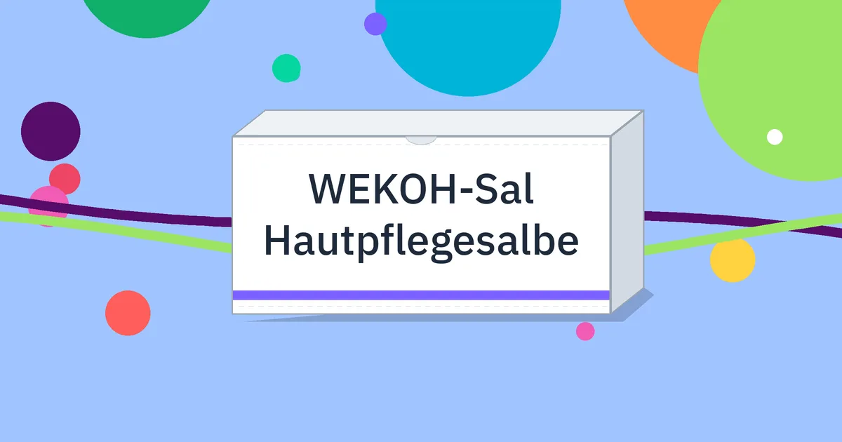Symbolbild: Packung mit der Aufschrift WEKOH-Sal Hautpflegesalbe (PZN 12408114) – Verfügbarkeit und Bezug in Apotheken in Frankfurt am Main