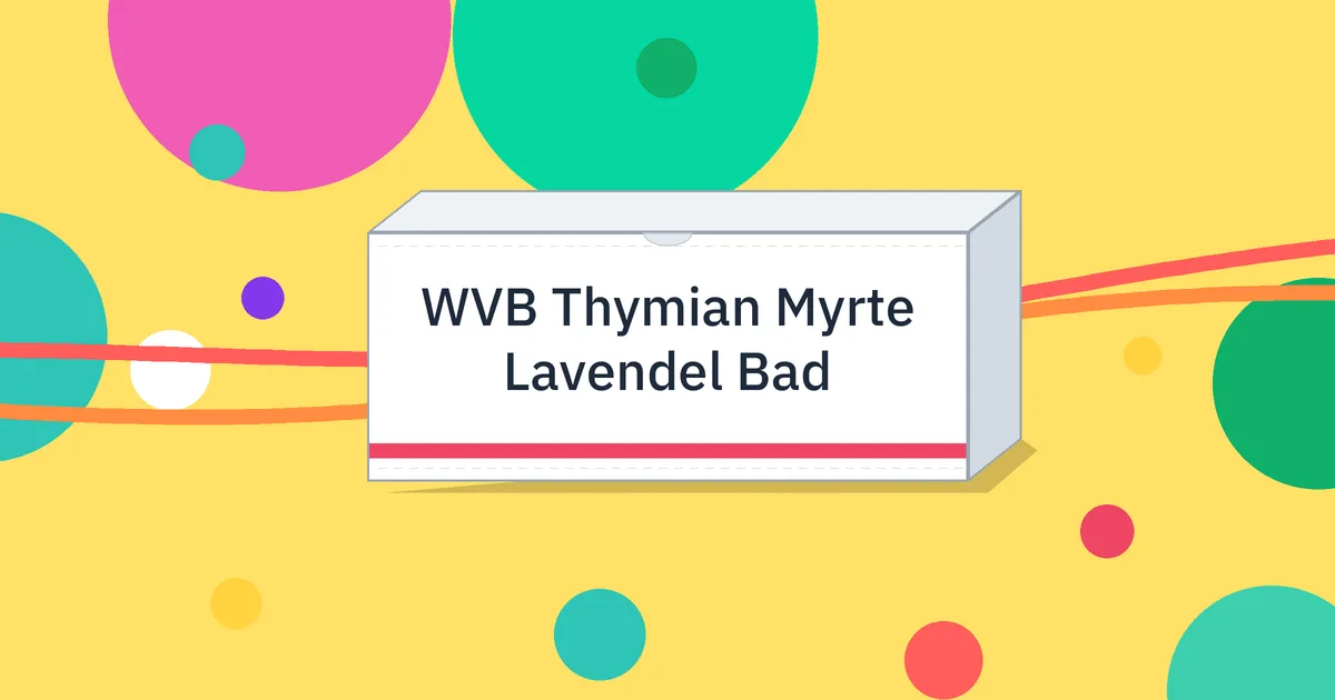 Symbolbild: Packung mit der Aufschrift WVB Thymian Myrte Lavendel Bad (PZN 17164349) – Verfügbarkeit und Bezug in Apotheken in Frankfurt am Main