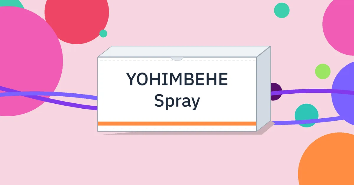 Symbolbild: Packung mit der Aufschrift YOHIMBEHE Spray (PZN 17556150) – Verfügbarkeit und Bezug in Apotheken in Frankfurt am Main