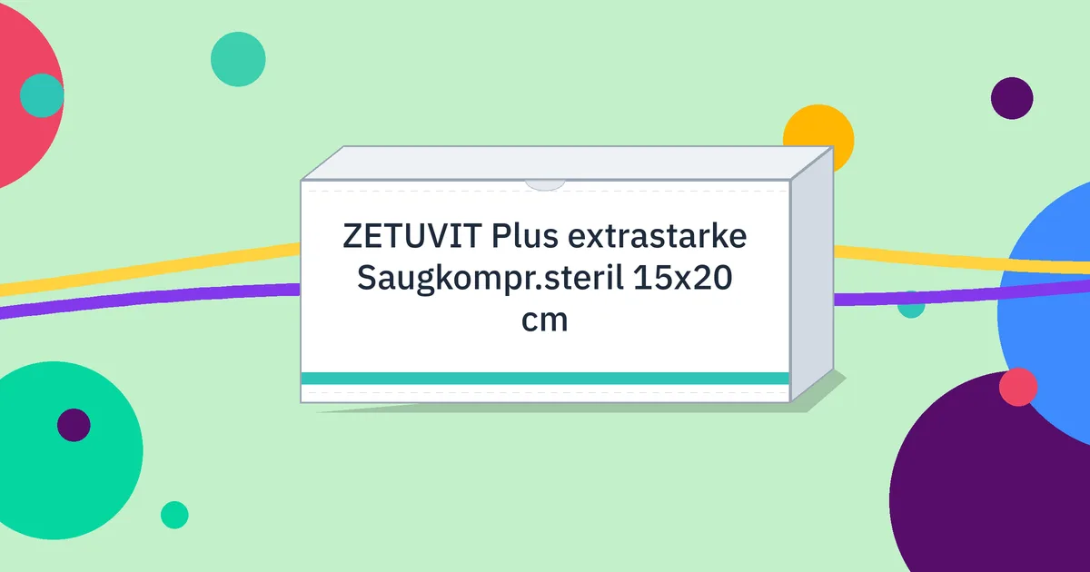 Symbolbild: Packung mit der Aufschrift ZETUVIT Plus extrastarke Saugkompr.steril 15x20 cm (PZN 18035909) – Verfügbarkeit und Bezug in Apotheken in Frankfurt am Main