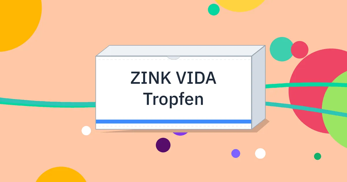 Symbolbild: Packung mit der Aufschrift ZINK VIDA Tropfen (PZN 19157193) – Verfügbarkeit und Bezug in Apotheken in Frankfurt am Main