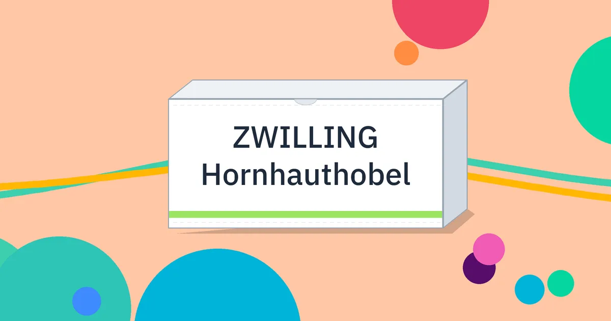 Symbolbild: Packung mit der Aufschrift ZWILLING Hornhauthobel (PZN 19707179) – Verfügbarkeit und Bezug in Apotheken in Frankfurt am Main