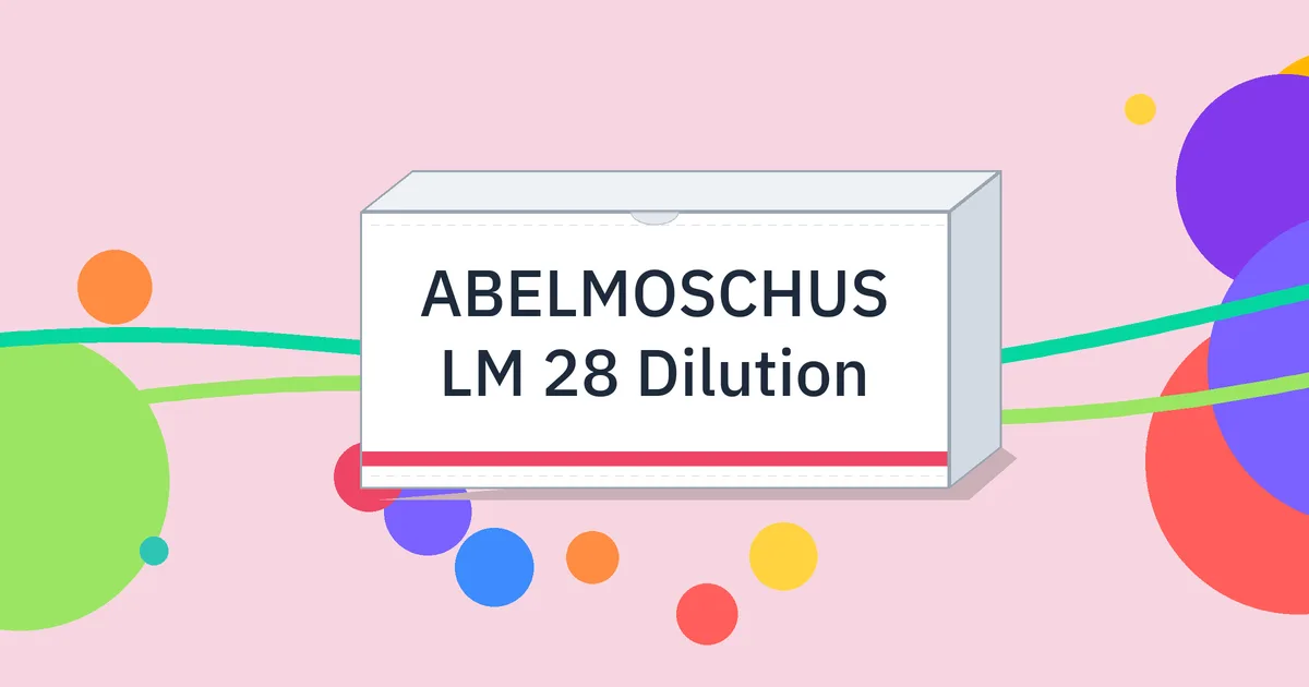 Symbolbild: Packung mit der Aufschrift ABELMOSCHUS LM 28 Dilution (PZN 12750396) – Verfügbarkeit und Bezug in Apotheken in Frankfurt am Main