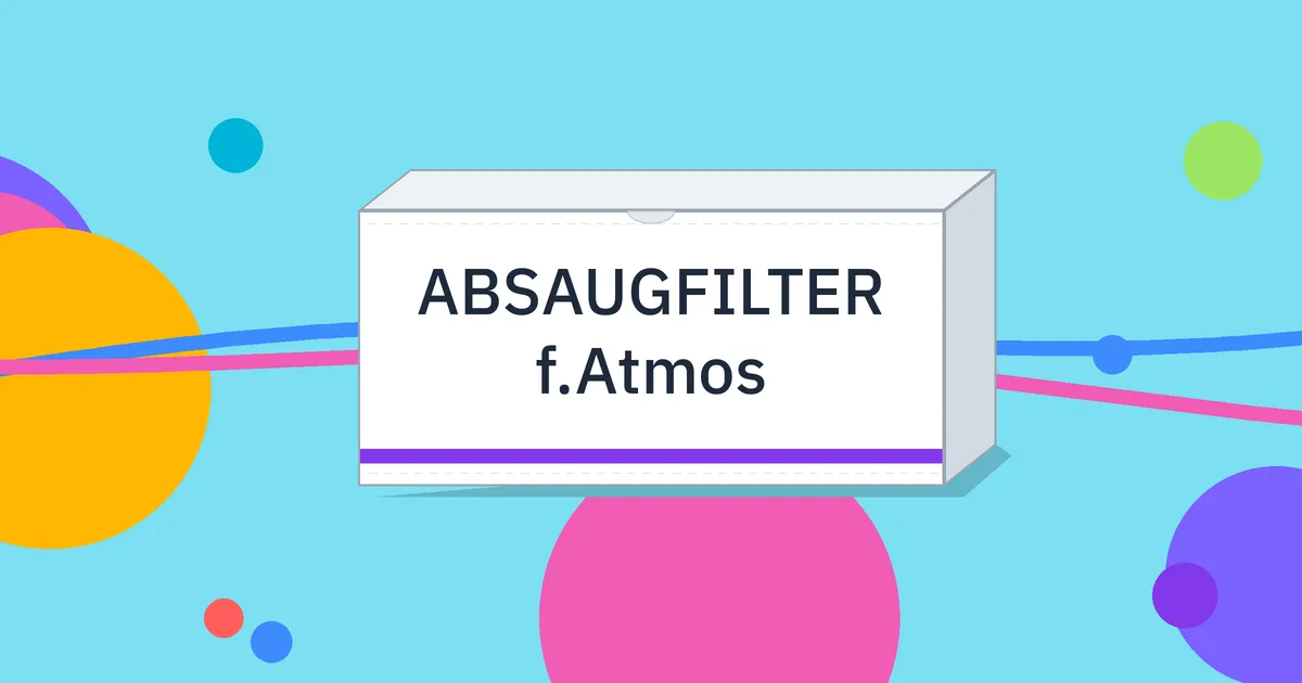Symbolbild: Packung mit der Aufschrift ABSAUGFILTER f.Atmos (PZN 17432376) – Verfügbarkeit und Bezug in Apotheken in Frankfurt am Main