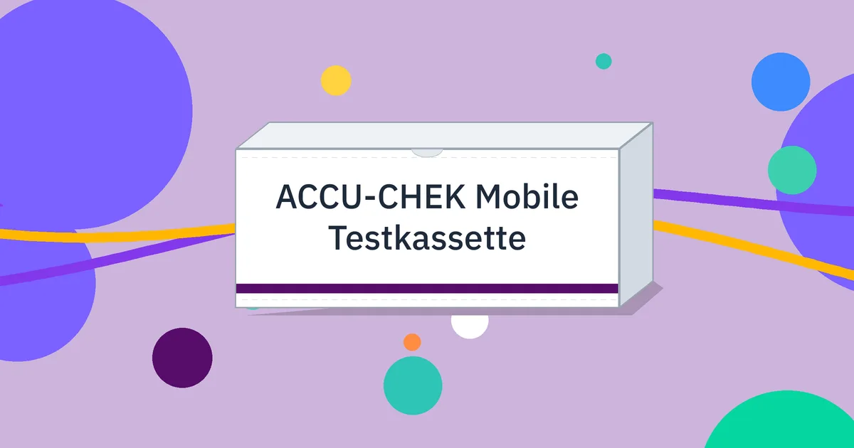 Symbolbild: Packung mit der Aufschrift ACCU-CHEK Mobile Testkassette (PZN 20415973) – Verfügbarkeit und Bezug in Apotheken in Frankfurt am Main
