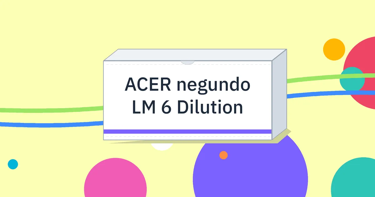 Symbolbild: Packung mit der Aufschrift ACER negundo LM 6 Dilution (PZN 13264019) – Verfügbarkeit und Bezug in Apotheken in Frankfurt am Main