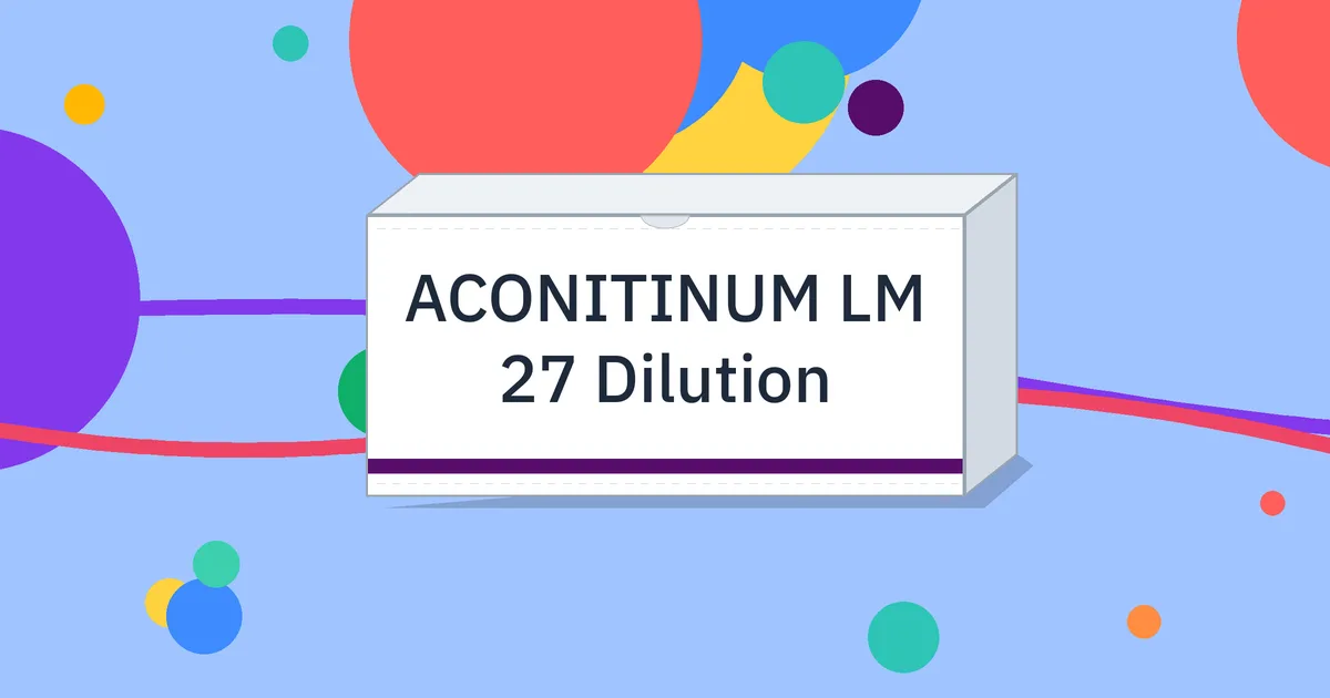 Symbolbild: Packung mit der Aufschrift ACONITINUM LM 27 Dilution (PZN 13289999) – Verfügbarkeit und Bezug in Apotheken in Frankfurt am Main