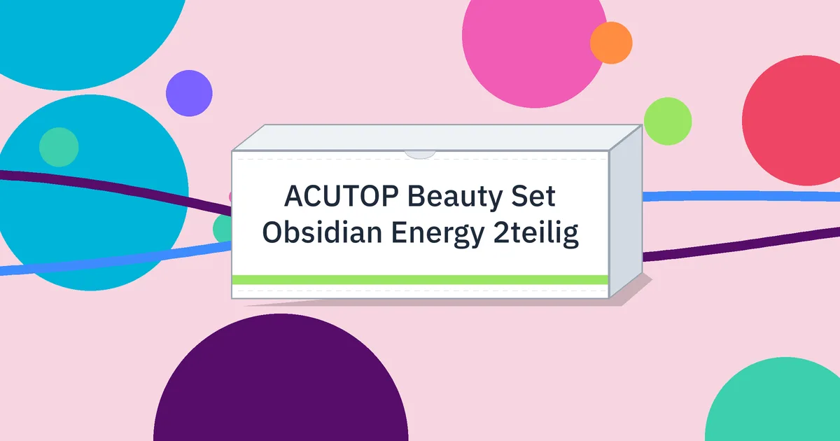 Symbolbild: Packung mit der Aufschrift ACUTOP Beauty Set Obsidian Energy 2teilig (PZN 18076133) – Verfügbarkeit und Bezug in Apotheken in Frankfurt am Main