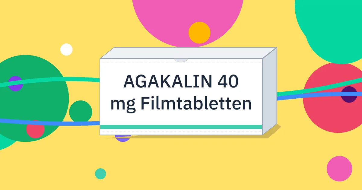 Symbolbild: Packung mit der Aufschrift AGAKALIN 40 mg Filmtabletten (PZN 15268961) – Verfügbarkeit und Bezug in Apotheken in Frankfurt am Main
