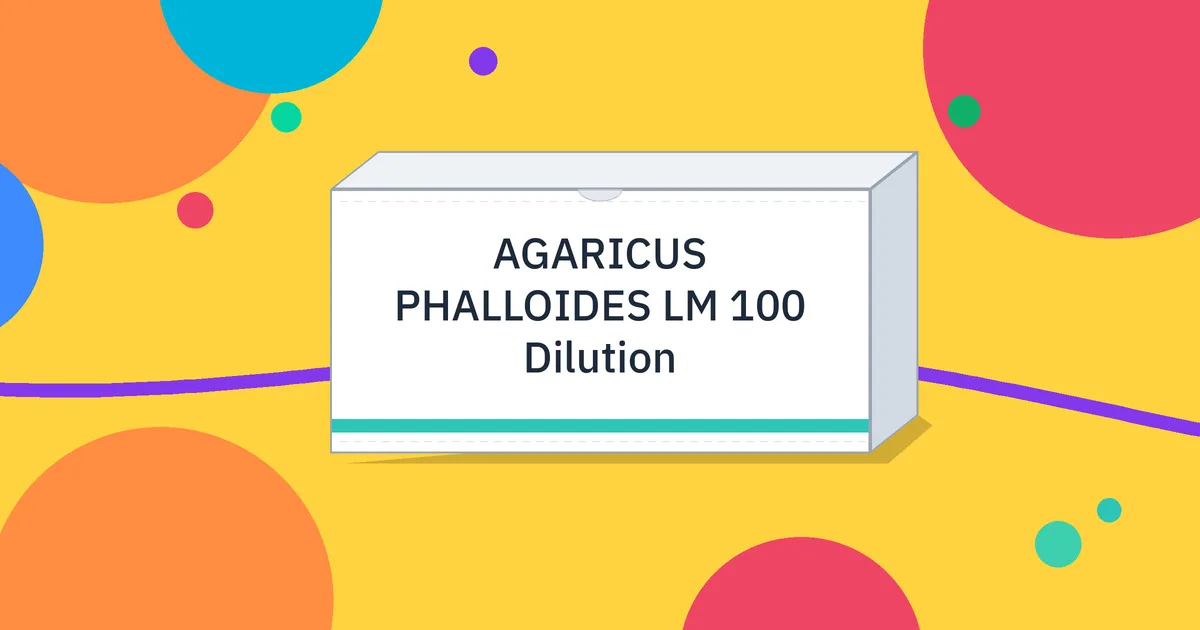 Symbolbild: Packung mit der Aufschrift AGARICUS PHALLOIDES LM 100 Dilution (PZN 13304753) – Verfügbarkeit und Bezug in Apotheken in Frankfurt am Main
