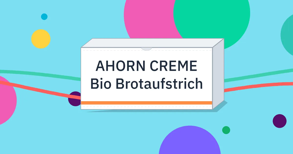 Symbolbild: Packung mit der Aufschrift AHORN CREME Bio Brotaufstrich (PZN 07731037) – Verfügbarkeit und Bezug in Apotheken in Frankfurt am Main