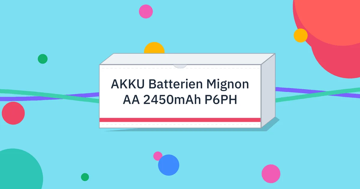 Symbolbild: Packung mit der Aufschrift AKKU Batterien Mignon AA 2450mAh P6PH (PZN 10000107) – Verfügbarkeit und Bezug in Apotheken in Frankfurt am Main