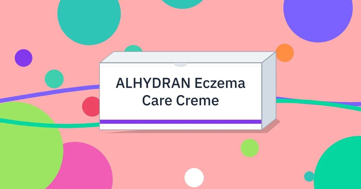 Symbolbild: Packung mit der Aufschrift ALHYDRAN Eczema Care Creme (PZN 17598970) – Verfügbarkeit und Bezug in Apotheken in Frankfurt am Main