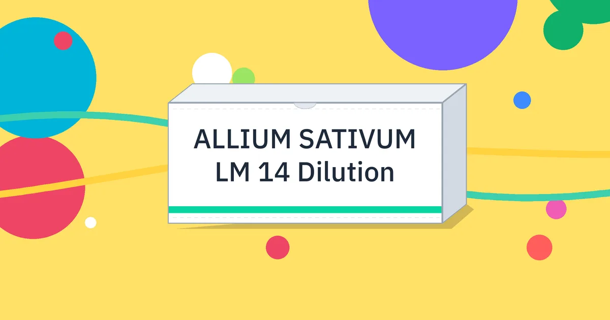 Symbolbild: Packung mit der Aufschrift ALLIUM SATIVUM LM 14 Dilution (PZN 13311569) – Verfügbarkeit und Bezug in Apotheken in Frankfurt am Main