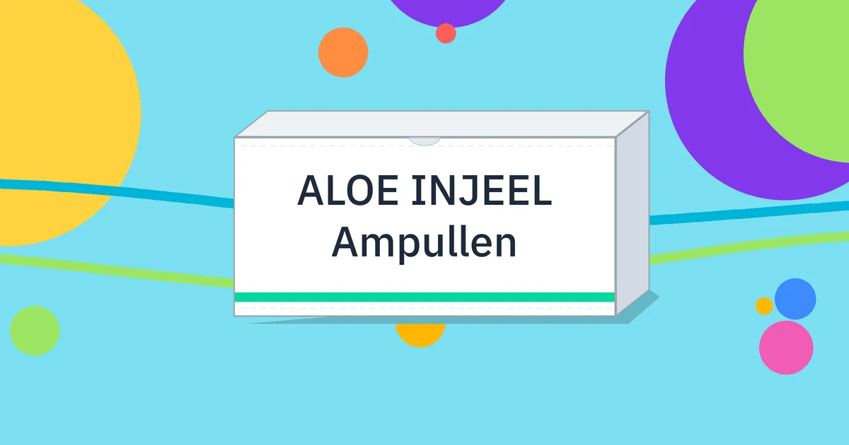Symbolbild: Packung mit der Aufschrift ALOE INJEEL Ampullen (PZN 00031058) – Verfügbarkeit und Bezug in Apotheken in Frankfurt am Main