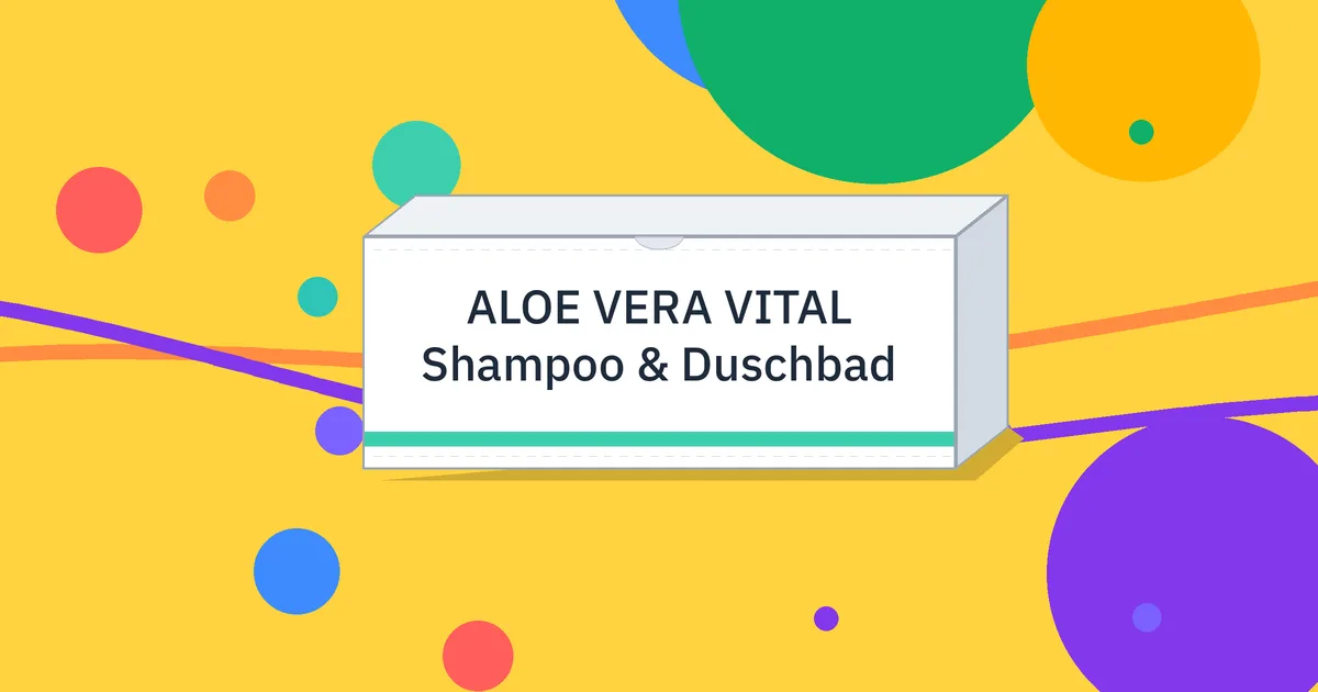 Symbolbild: Packung mit der Aufschrift ALOE VERA VITAL Shampoo & Duschbad (PZN 02047187) – Verfügbarkeit und Bezug in Apotheken in Frankfurt am Main