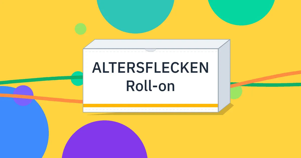 Symbolbild: Packung mit der Aufschrift ALTERSFLECKEN Roll-on (PZN 18835627) – Verfügbarkeit und Bezug in Apotheken in Frankfurt am Main