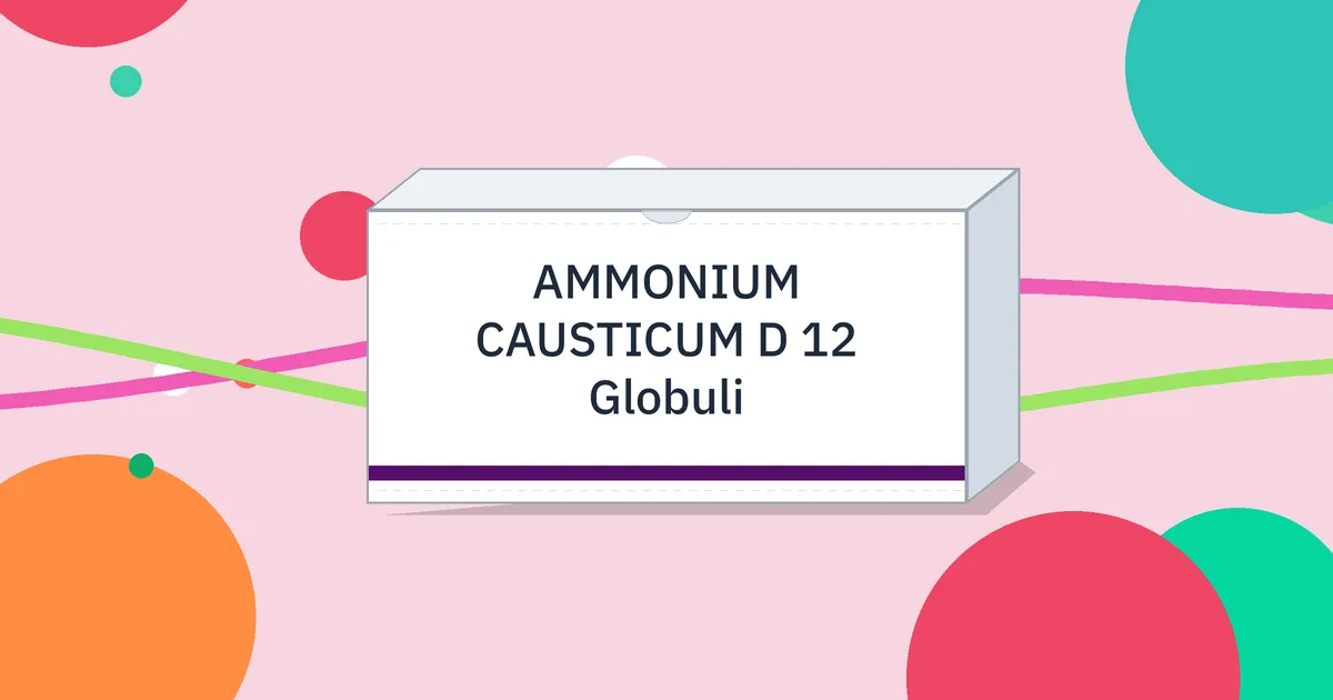 Symbolbild: Packung mit der Aufschrift AMMONIUM CAUSTICUM D 12 Globuli (PZN 07594468) – Verfügbarkeit und Bezug in Apotheken in Frankfurt am Main