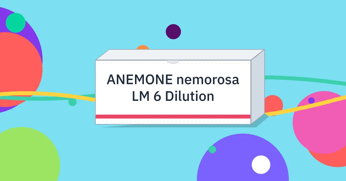 Symbolbild: Packung mit der Aufschrift ANEMONE nemorosa LM 6 Dilution (PZN 13366493) – Verfügbarkeit und Bezug in Apotheken in Frankfurt am Main