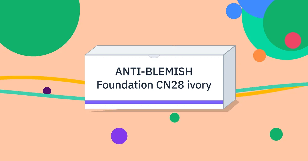 Symbolbild: Packung mit der Aufschrift ANTI-BLEMISH Foundation CN28 ivory (PZN 19153798) – Verfügbarkeit und Bezug in Apotheken in Frankfurt am Main