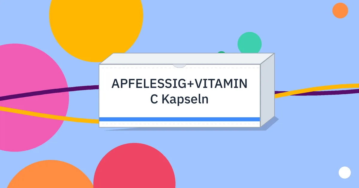 Symbolbild: Packung mit der Aufschrift APFELESSIG+VITAMIN C Kapseln (PZN 00694244) – Verfügbarkeit und Bezug in Apotheken in Frankfurt am Main