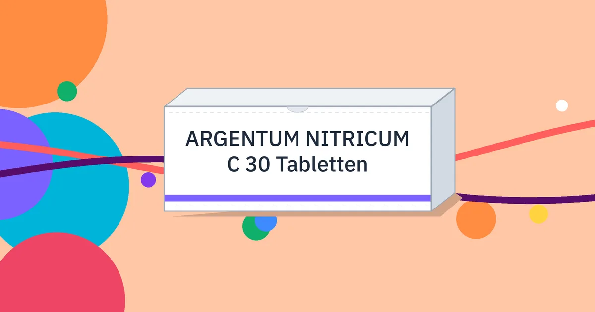 Symbolbild: Packung mit der Aufschrift ARGENTUM NITRICUM C 30 Tabletten (PZN 07141459) – Verfügbarkeit und Bezug in Apotheken in Frankfurt am Main