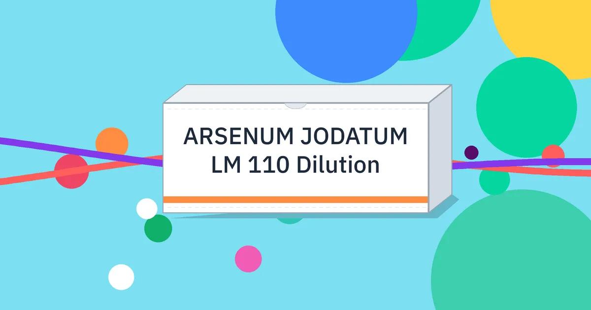 Symbolbild: Packung mit der Aufschrift ARSENUM JODATUM LM 110 Dilution (PZN 12779170) – Verfügbarkeit und Bezug in Apotheken in Frankfurt am Main