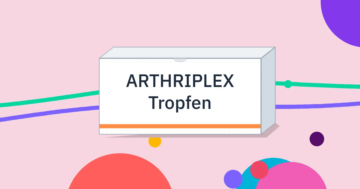 Symbolbild: Packung mit der Aufschrift ARTHRIPLEX Tropfen (PZN 02504928) – Verfügbarkeit und Bezug in Apotheken in Frankfurt am Main