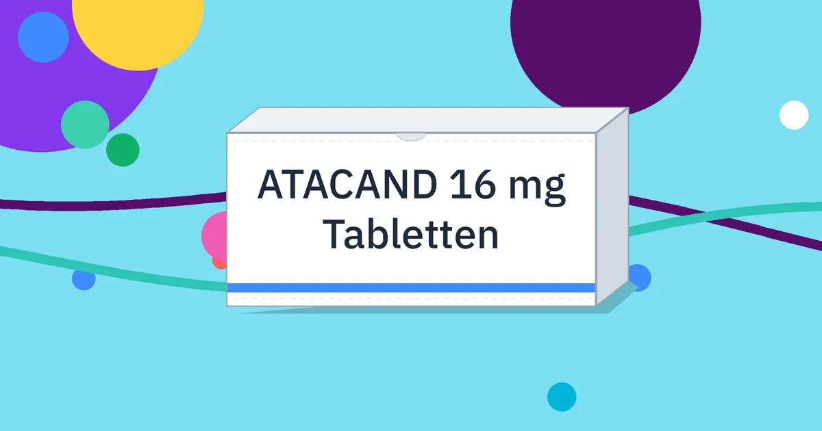 Symbolbild: Packung mit der Aufschrift ATACAND 16 mg Tabletten (PZN 01413632) – Verfügbarkeit und Bezug in Apotheken in Frankfurt am Main