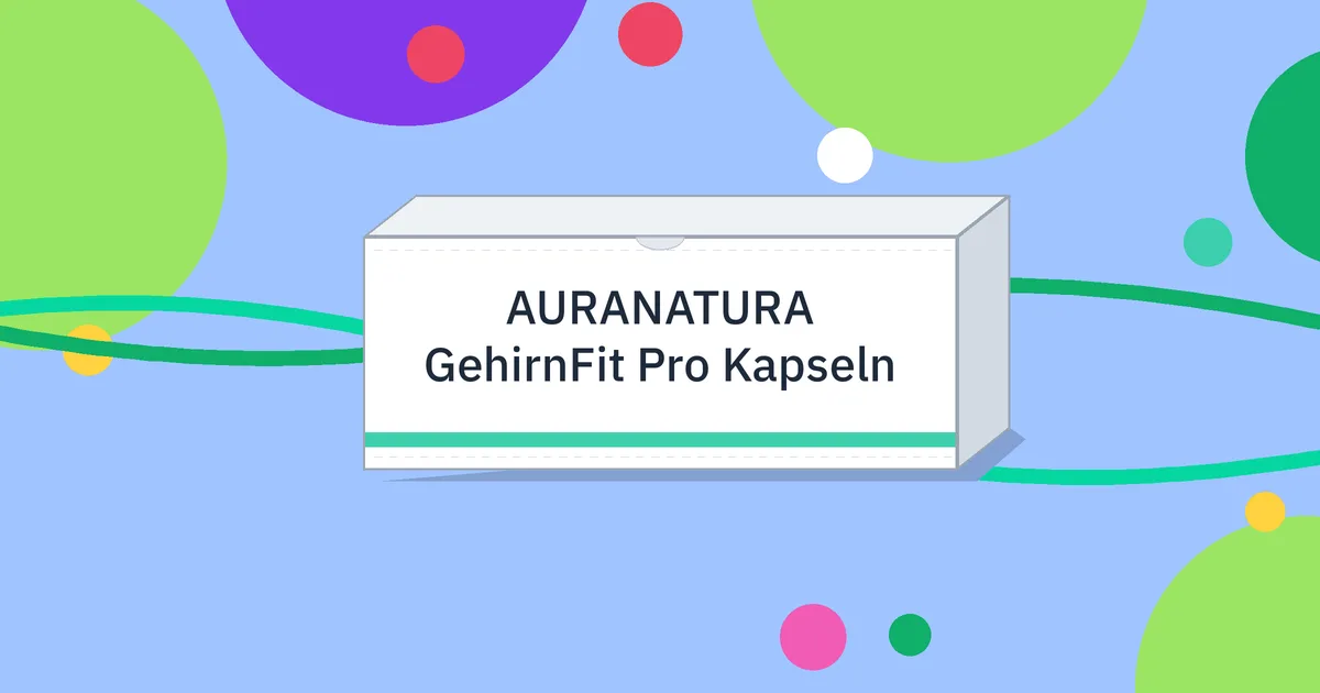Symbolbild: Packung mit der Aufschrift AURANATURA GehirnFit Pro Kapseln (PZN 16868189) – Verfügbarkeit und Bezug in Apotheken in Frankfurt am Main
