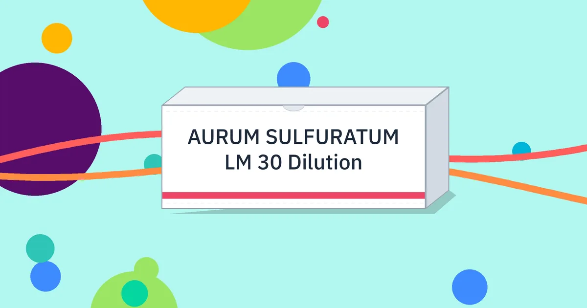 Symbolbild: Packung mit der Aufschrift AURUM SULFURATUM LM 30 Dilution (PZN 09430446) – Verfügbarkeit und Bezug in Apotheken in Frankfurt am Main