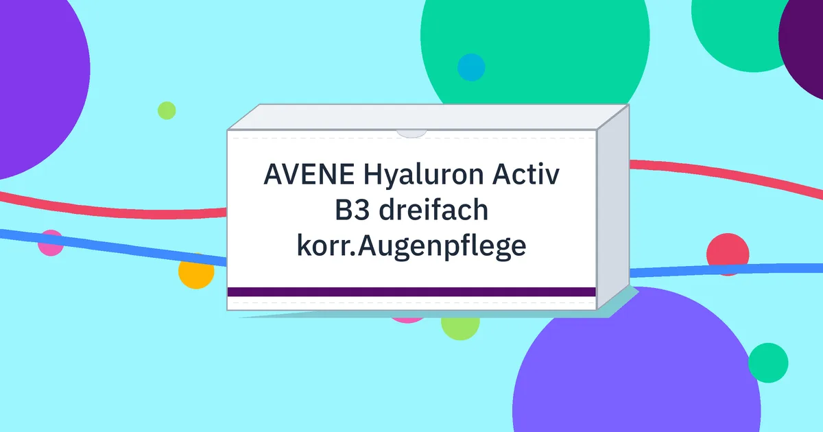 Symbolbild: Packung mit der Aufschrift AVENE Hyaluron Activ B3 dreifach korr.Augenpflege (PZN 17940871) – Verfügbarkeit und Bezug in Apotheken in Frankfurt am Main