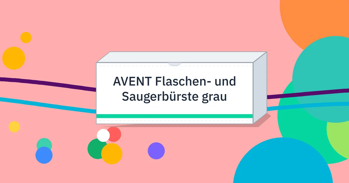 Symbolbild: Packung mit der Aufschrift AVENT Flaschen- und Saugerbürste grau (PZN 11126247) – Verfügbarkeit und Bezug in Apotheken in Frankfurt am Main