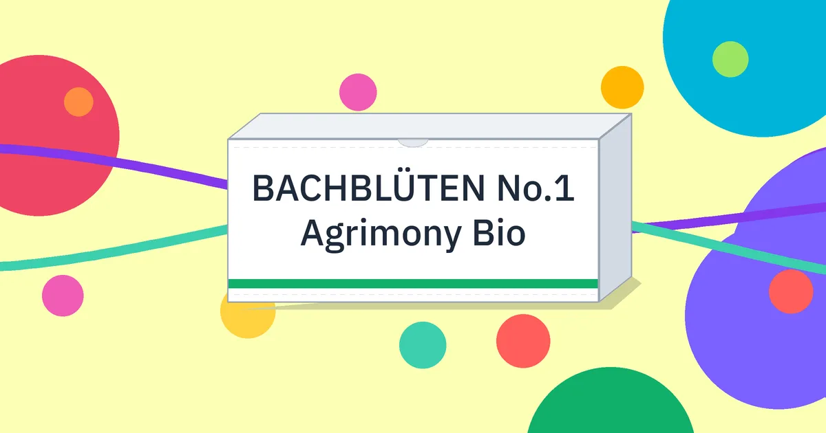 Symbolbild: Packung mit der Aufschrift BACHBLÜTEN No.1 Agrimony Bio (PZN 10310457) – Verfügbarkeit und Bezug in Apotheken in Frankfurt am Main