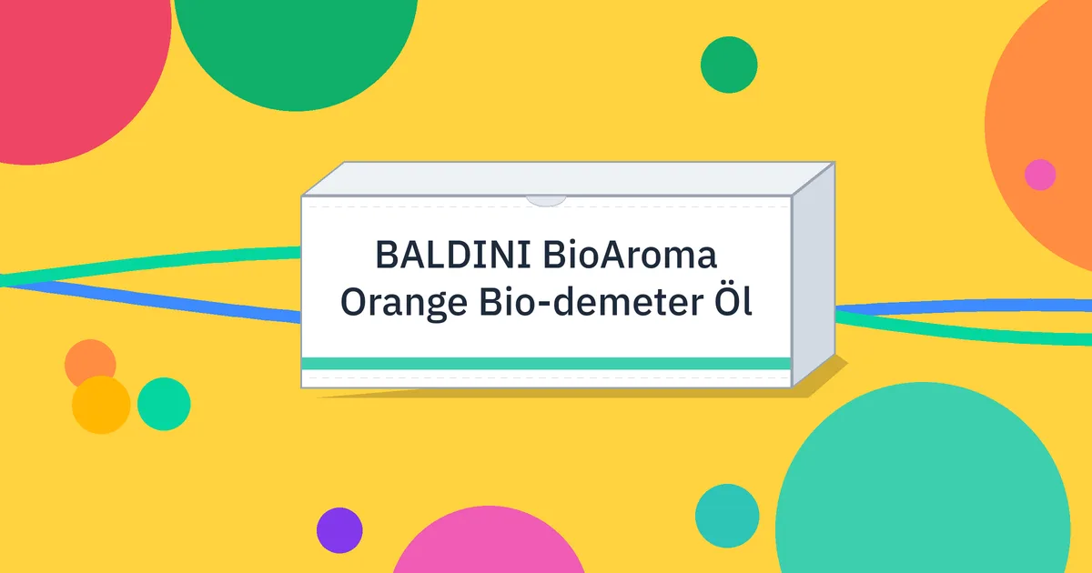Symbolbild: Packung mit der Aufschrift BALDINI BioAroma Orange Bio-demeter Öl (PZN 12436895) – Verfügbarkeit und Bezug in Apotheken in Frankfurt am Main