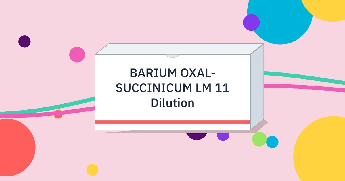 Symbolbild: Packung mit der Aufschrift BARIUM OXAL-SUCCINICUM LM 11 Dilution (PZN 13378415) – Verfügbarkeit und Bezug in Apotheken in Frankfurt am Main
