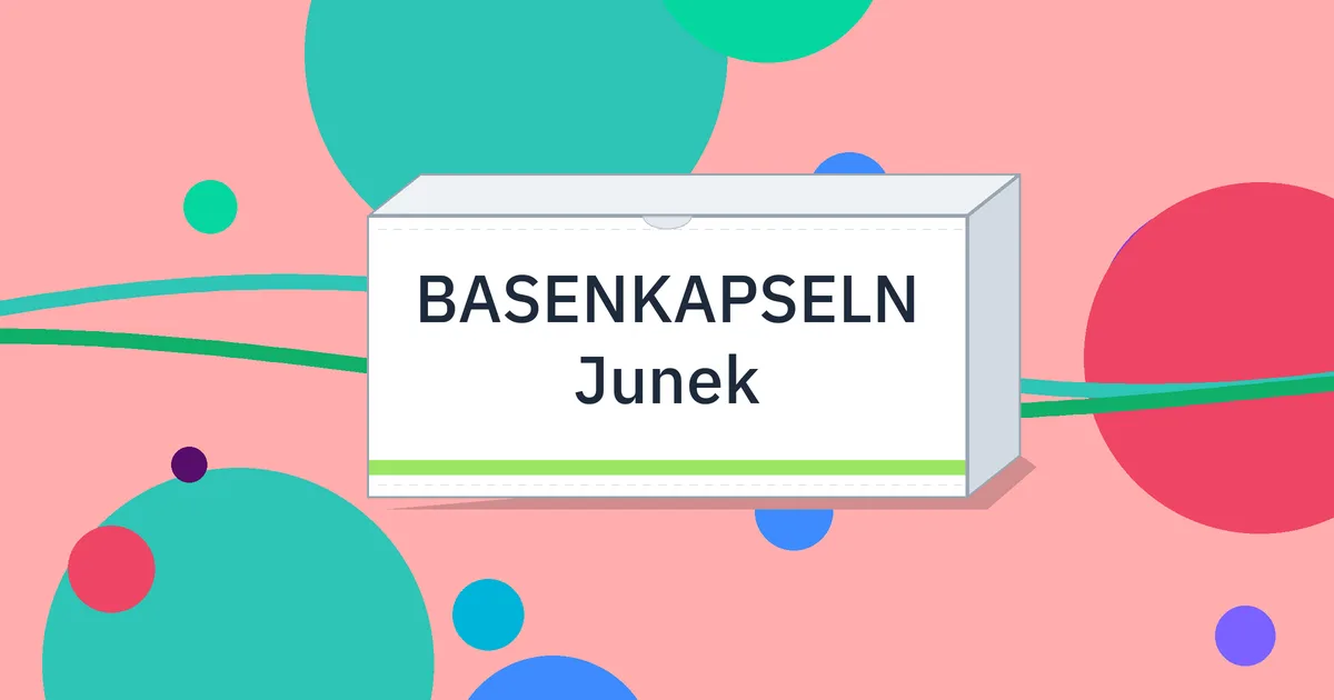 Symbolbild: Packung mit der Aufschrift BASENKAPSELN Junek (PZN 10051406) – Verfügbarkeit und Bezug in Apotheken in Frankfurt am Main